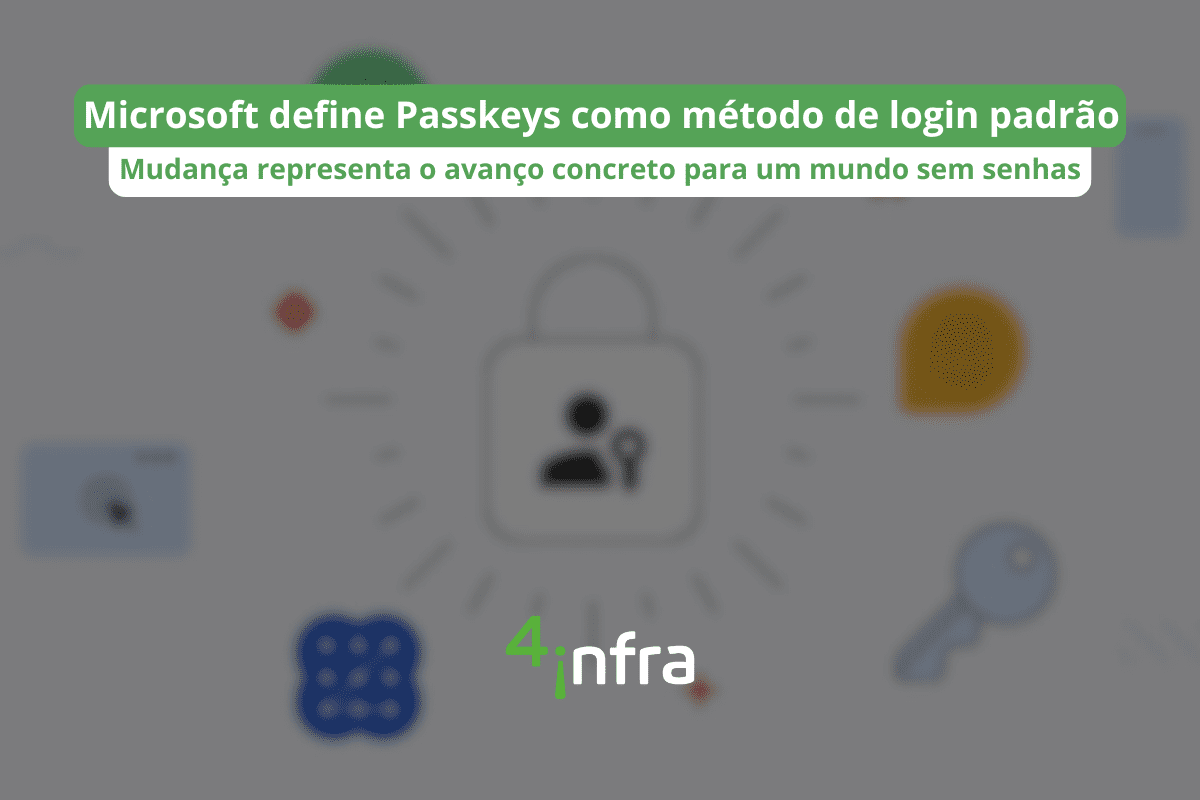 Microsoft define Passkeys como método de login padrão - 4infra